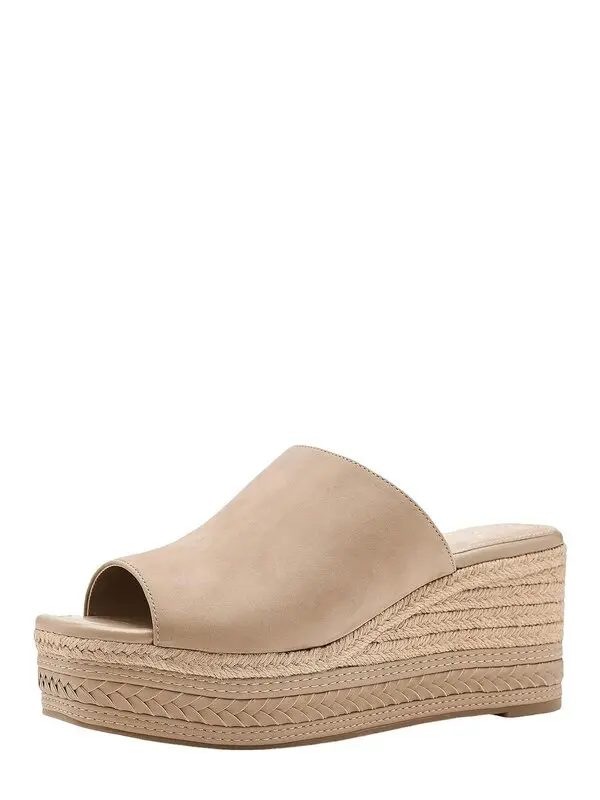Vince Camuto Lierna Espadrille Wedge Platform Sandals - Beige