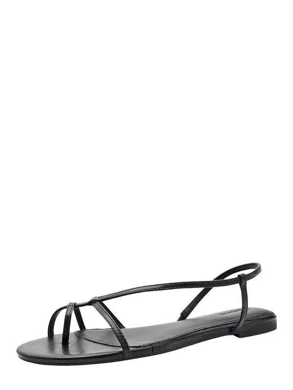 Madewell Strappy Flat Sandals - True Black