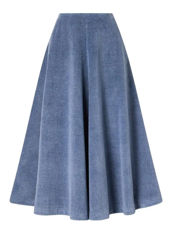 Altuzarra Varda Paneled Denim Midi Skirt - Blue