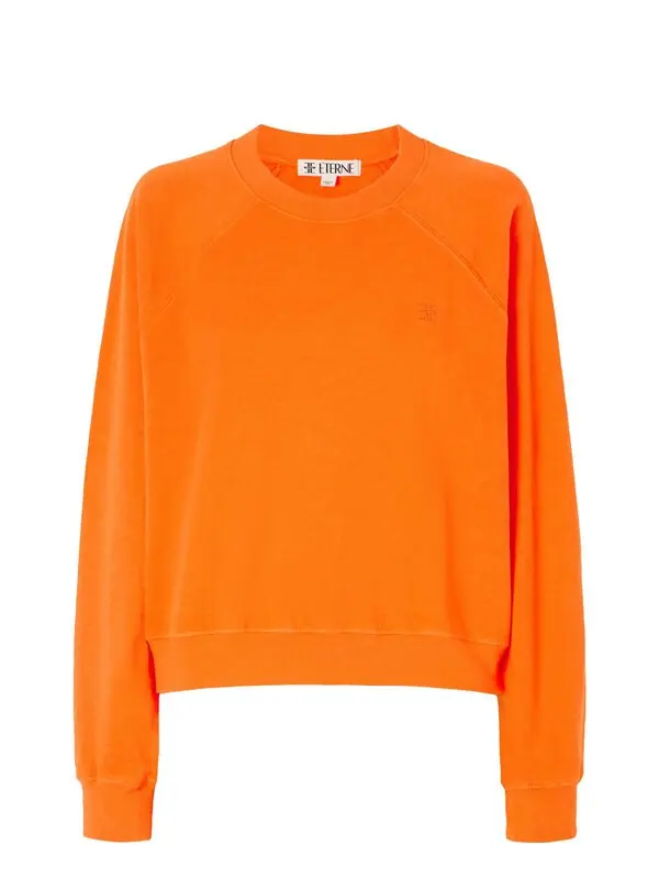Eterne Sonny Embroidered Cotton-jersey Sweatshirt - Red