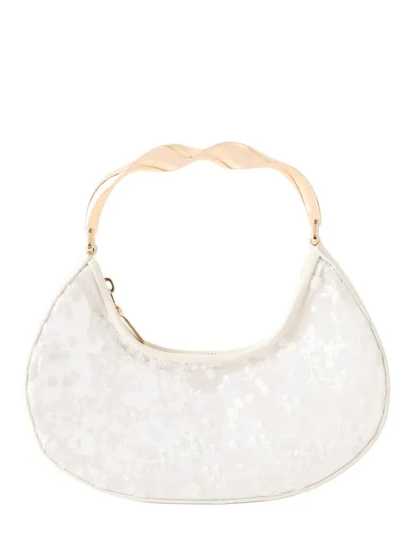 Simkhai Nixi Twist Embroidered Mini Bag - Neutrals