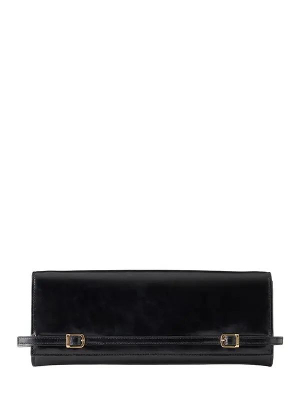 Simkhai River East-west Moto Leather Clutch Bag - Black