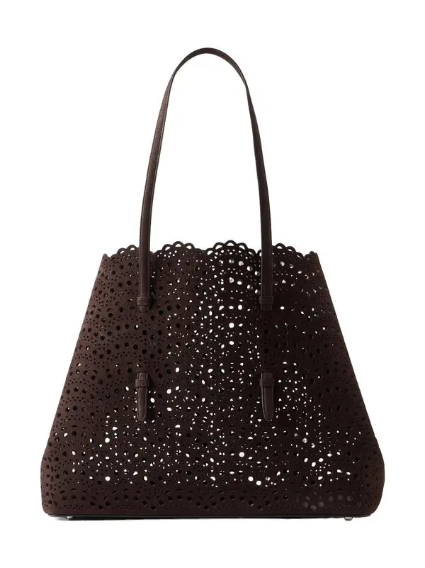 Alaïa Mina 37 Laser-cut Leather Tote - Brown