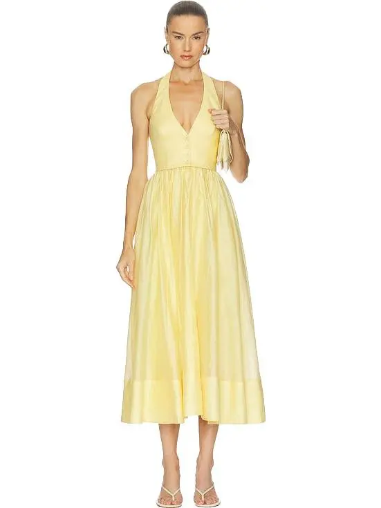 CAMILA COELHO Lino Midi Dress - Maize