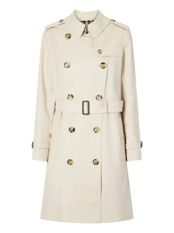 Burberry Kensington Double-breasted Belted Cotton Gabardine Trench Coat - Neutrals
