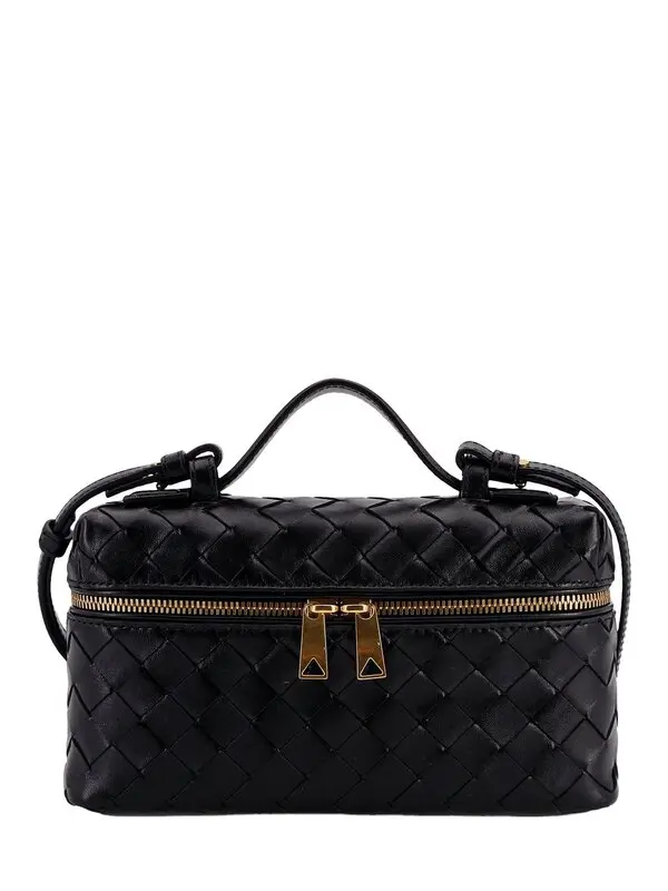 Bottega Veneta Bang Bang Intrecciato Leather Vanity Case - Black