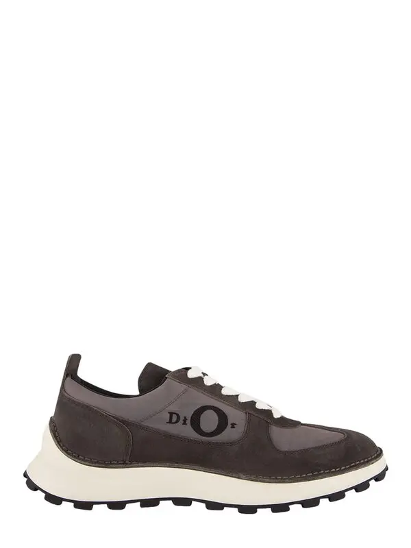 Dior Squash Suede And Nylon Sneakers - Grey