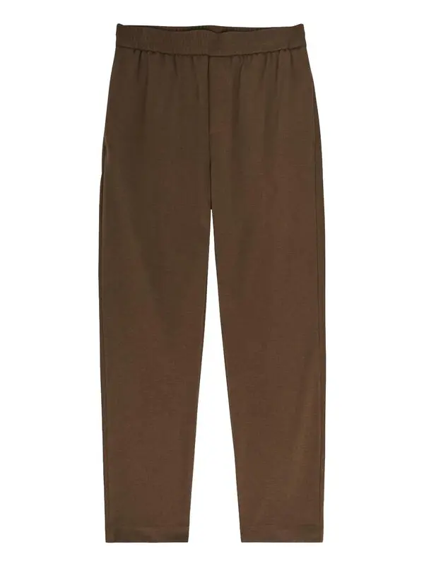 RAITH Geneva Textured Tapered-leg Jersey Trousers - Brown