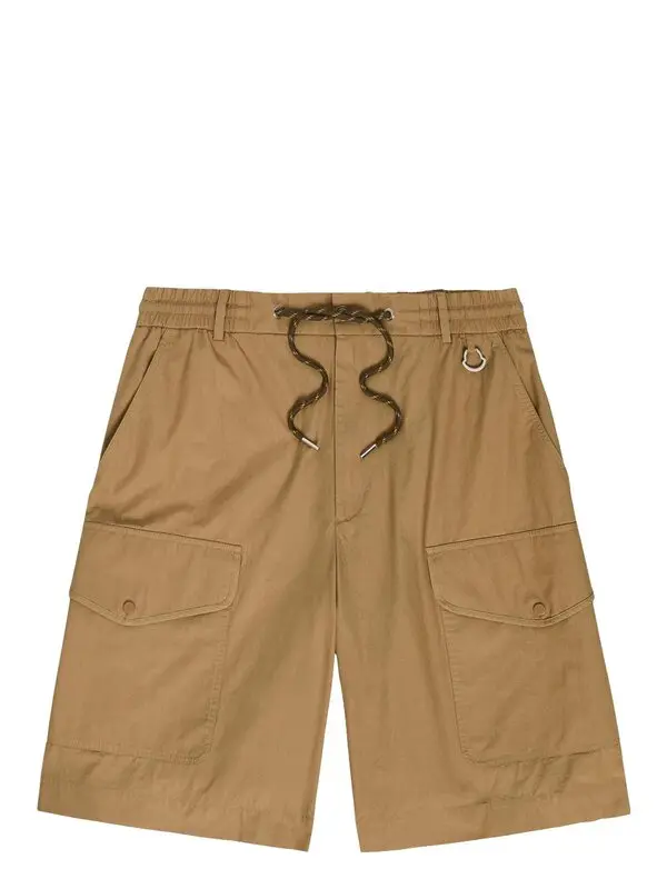 Moncler Cotton-poplin Cargo Shorts - Brown