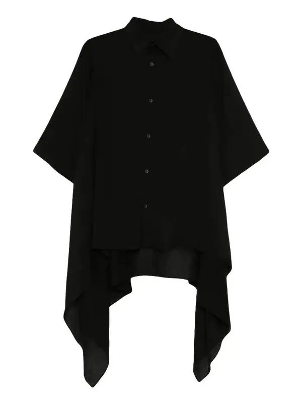 Yohji Yamamoto Asymmetric Draped Shirt - Black
