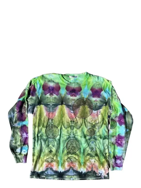 ADVISORY BOARD CRYSTALS Tie-dye Glitter-print T-shirt - Green