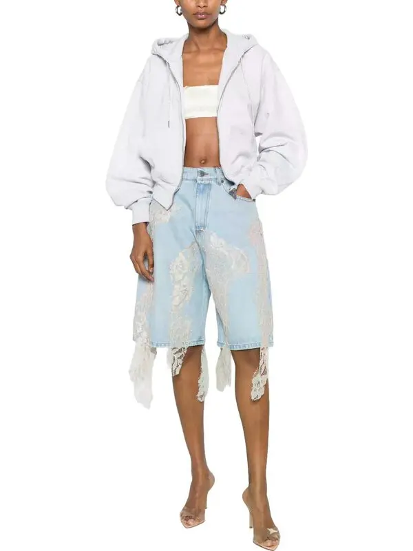 Giuseppe Di Morabito Lace Appliqué Shorts - Blue