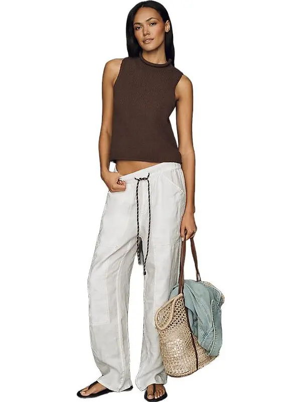 Rag & Bone Atlas Linen Utility Pants - White