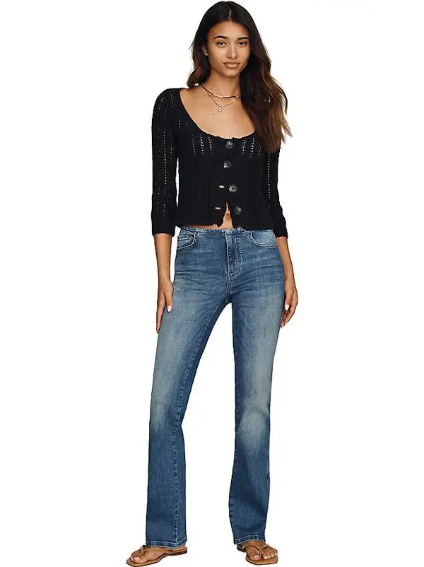 PILCRO Low Rise Flare Jeans - Medium Denim