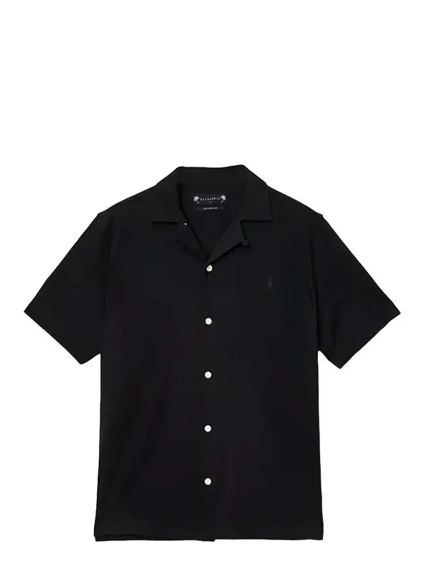 ALLSAINTS Hudson Camp-collar Shirt - Black