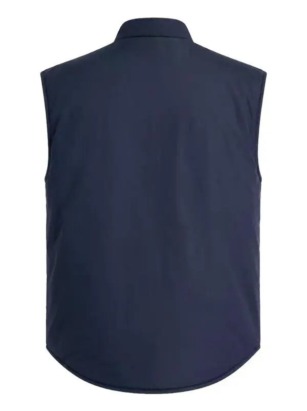 04651 / A TRIP IN A BAG Padded High-neck Gilet - Blue