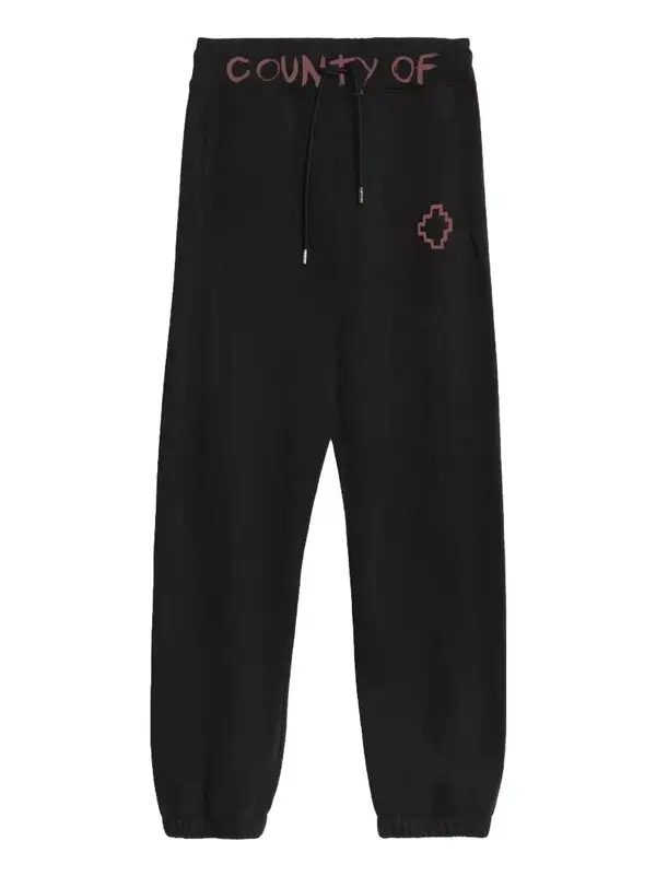 COUNTY OF MILAN Logo-detail Track Pants - Black
