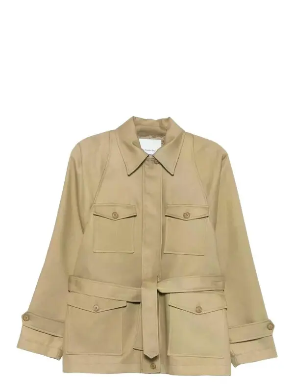 THE FRANKIE SHOP Belted Multi-pocket Jacket - Green