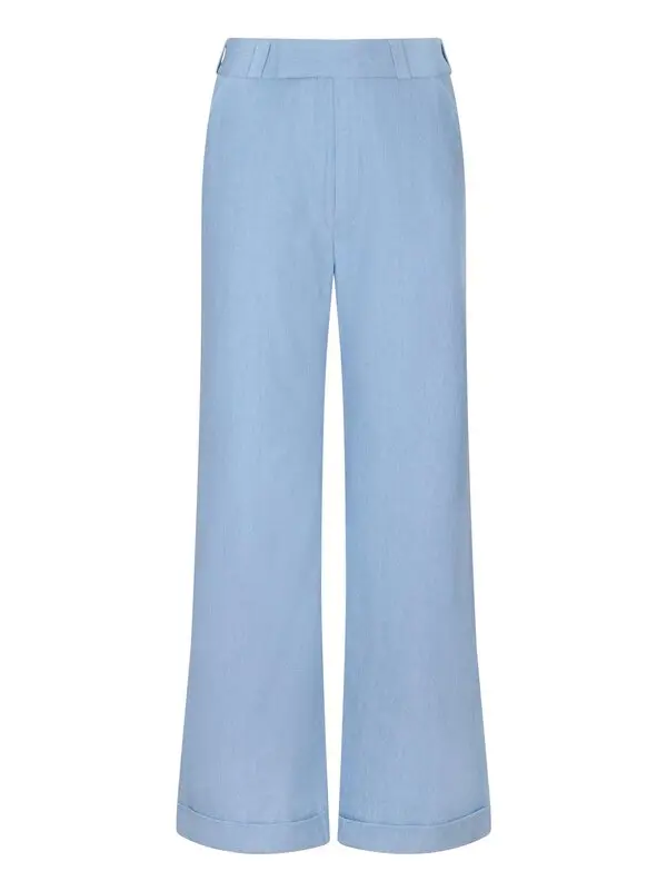 GUNDA HAFNER LTD Mid-rise Wide-leg Denim Trousers - Blue
