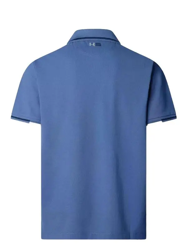 HACKETT LONDON Tipped-detail Polo Shirt - Blue