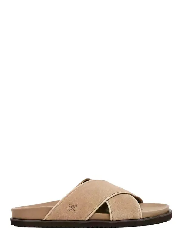 HACKETT LONDON Mikonos Highcross Crossover Strap Sandals - Neutrals