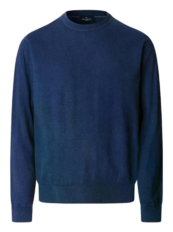 HACKETT LONDON Crew Neck Knitted Sweater - Blue