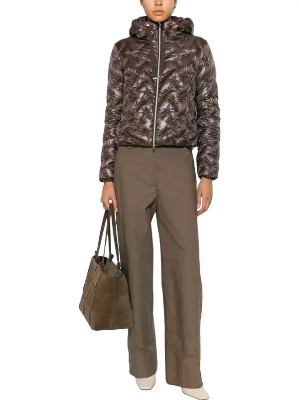 Herno Quilted Hooded Jacket - Brown