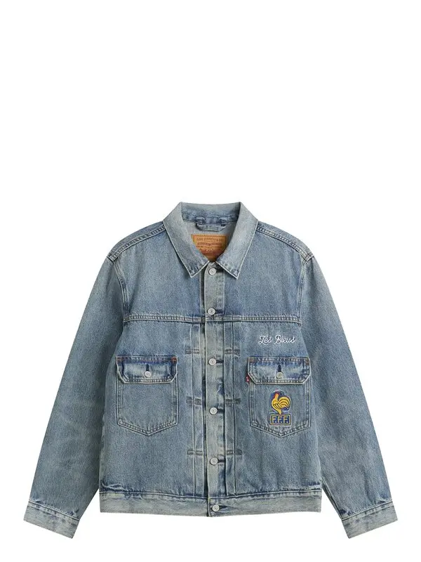 LEVI'S Type Ii Denim Jacket With Embroidered Rooster Motif - Blue