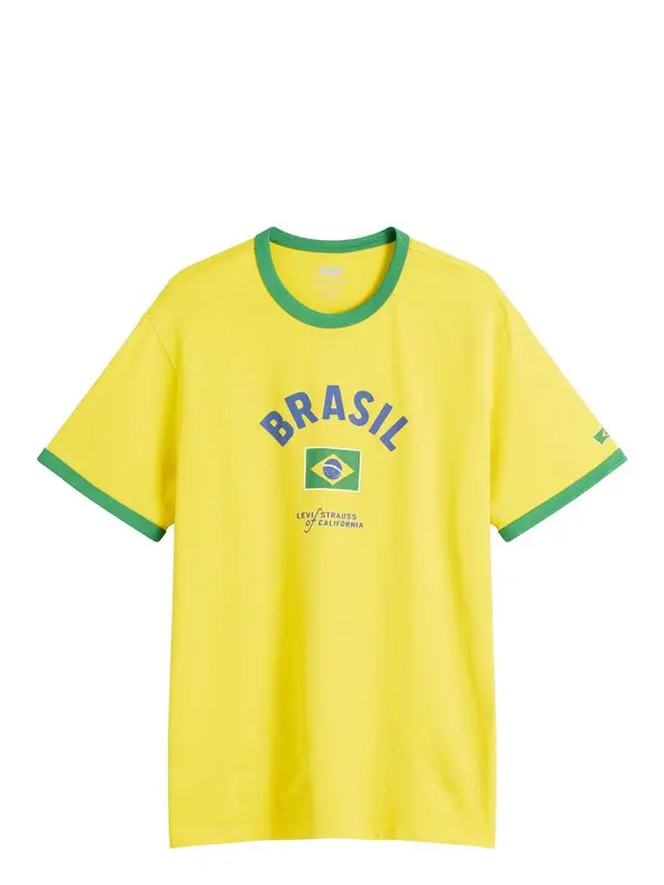 LEVI'S Brasil Retro Ringer T-shirt - Yellow