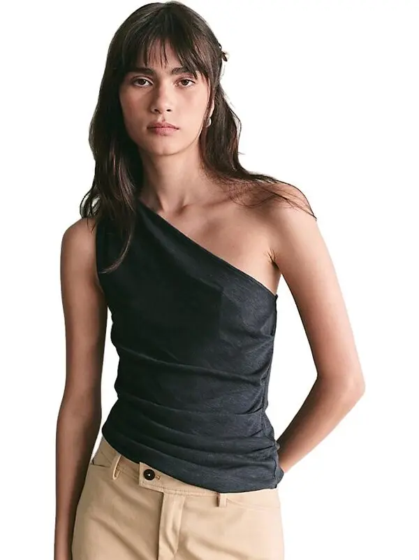 Free People We The Free One-shoulder Top - Black