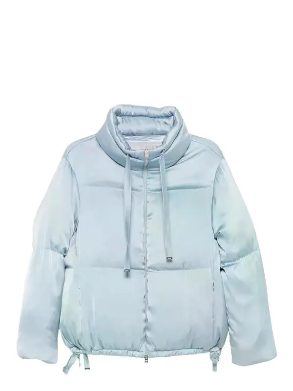 Herno Quilted High-neck Zip-up Jacket - Blue