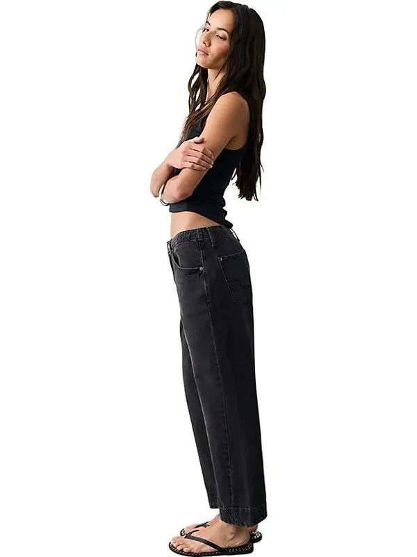 Free People We The Free Leona Low-rise Twisted Slim Jeans - Sable