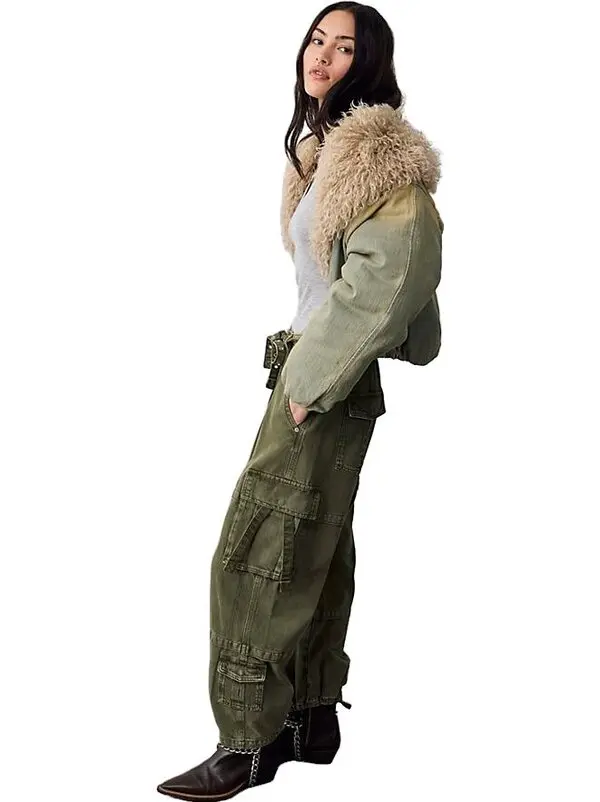Free People We The Free Reef Cargo Jeans - Ivy