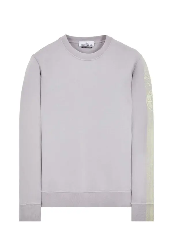 Stone Island Logo Print Sweatshirt - Dusty Gray
