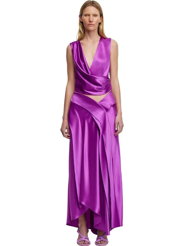 Acler Yewdale Maxi Skirt - Deep Mulberry