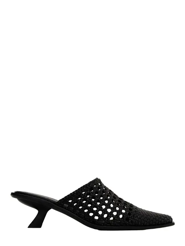 Acler Basketown Mule With Hand-woven Upper - Black
