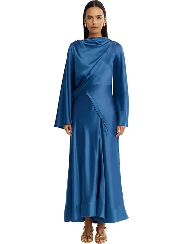 Acler Blaina Midi Dress - Deep Sapphire