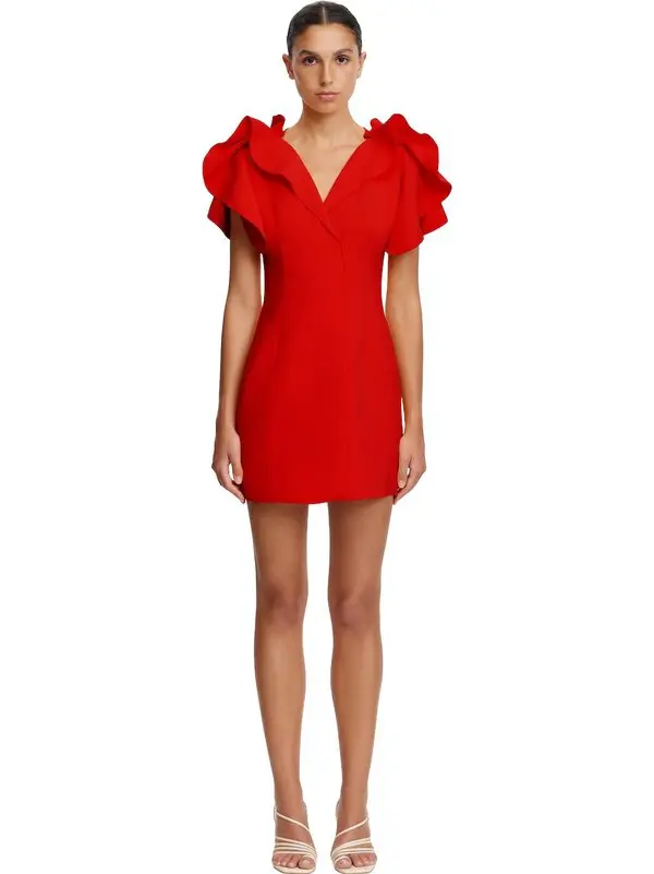 Acler Normanhill Mini Dress - Cherry
