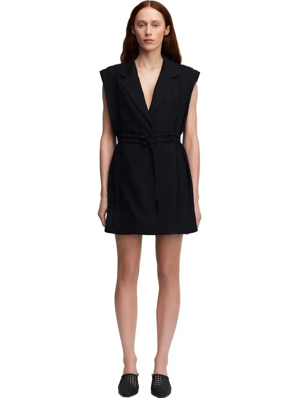 Acler Dodlee Vest Dress - Black