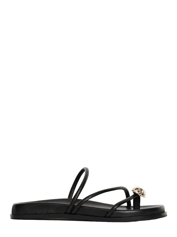 Acler Boyd Sandal With Gold Nugget Accent - Black