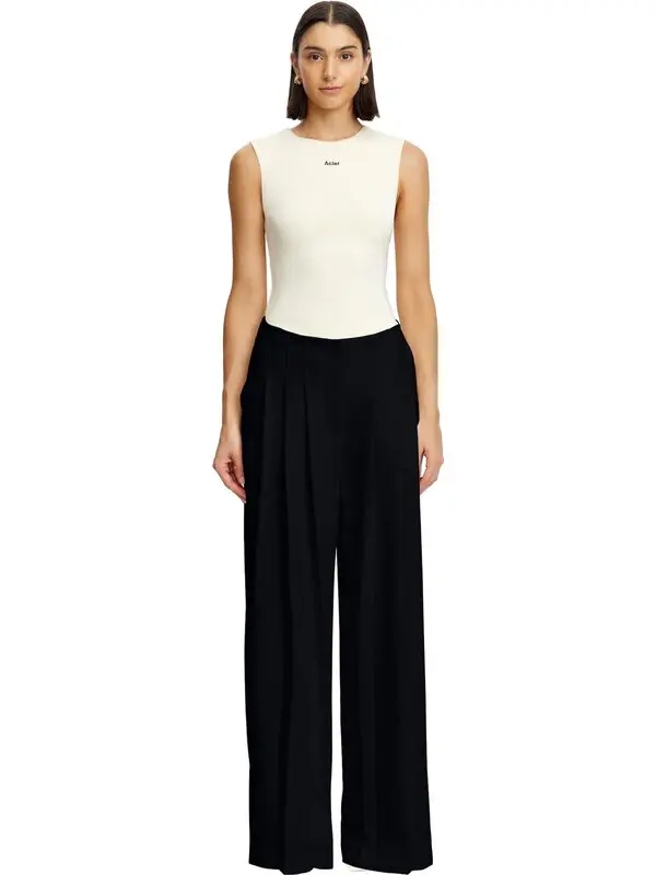 Acler Asselby Wide Leg Tailored Pant - Black