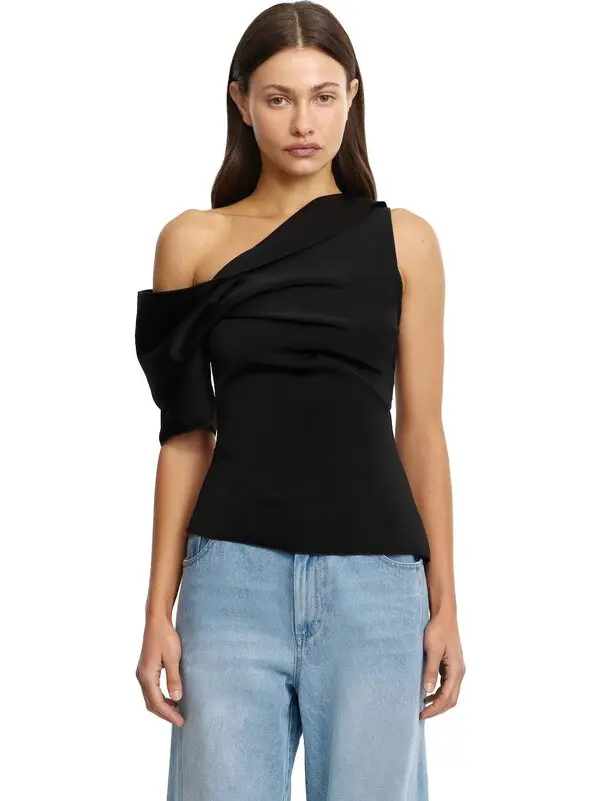 Acler Bankstin One-shoulder Top - Black