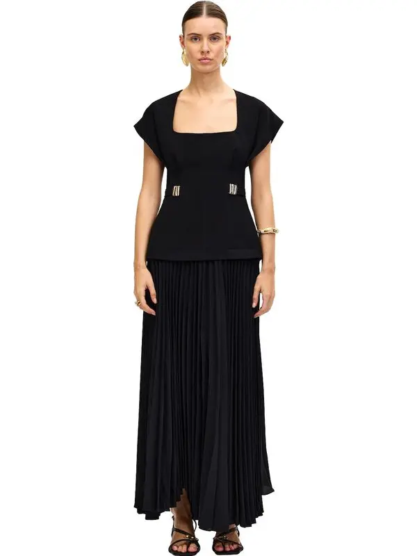 Acler Bollow Maxi Dress - Black