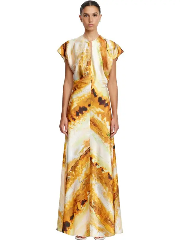 Acler Yarrow Maxi Dress - Opal Abstract