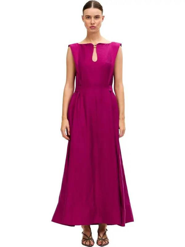 Acler Salle Maxi Dress With Gold Hardware - Iris