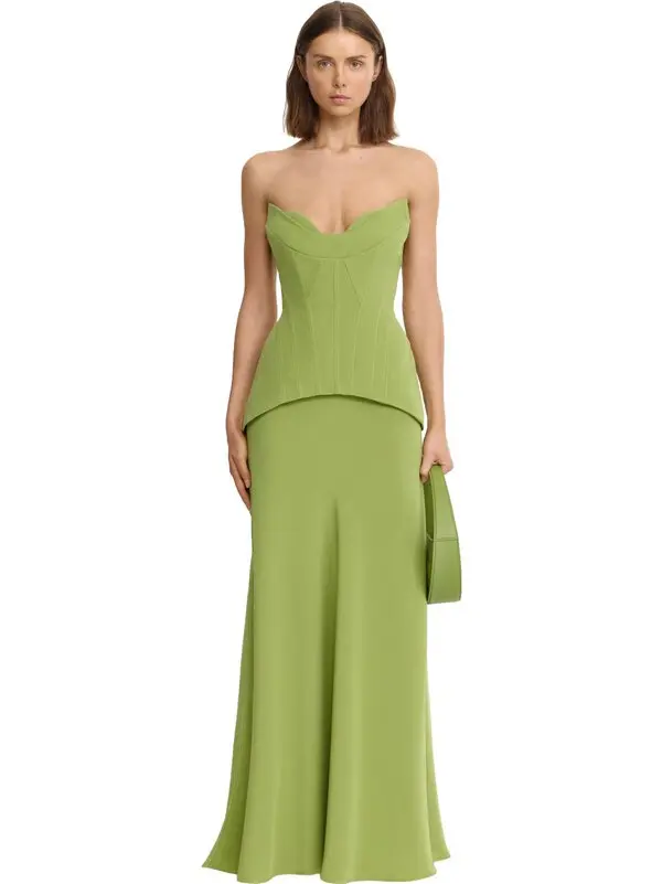 Acler Bankfield Maxi Dress - Chive