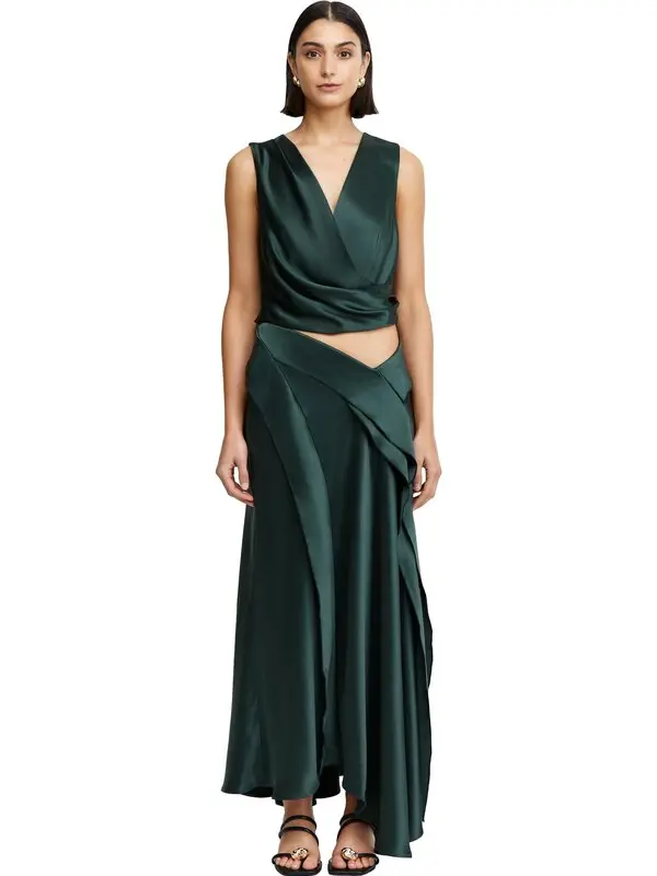 Acler Yewdale Maxi Skirt - Deep Olive