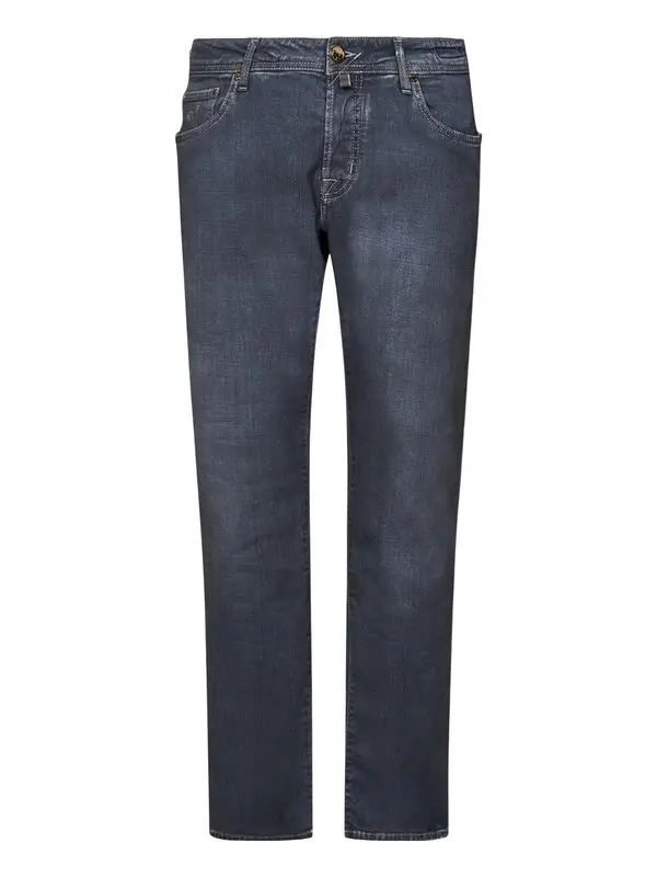 Jacob Cohen Nick Mid-rise Slim-fit Jeans - Black