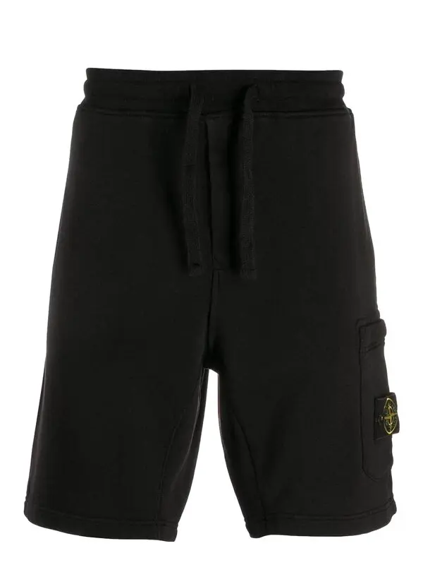 Stone Island Logo Patch Drawstring Shorts - No