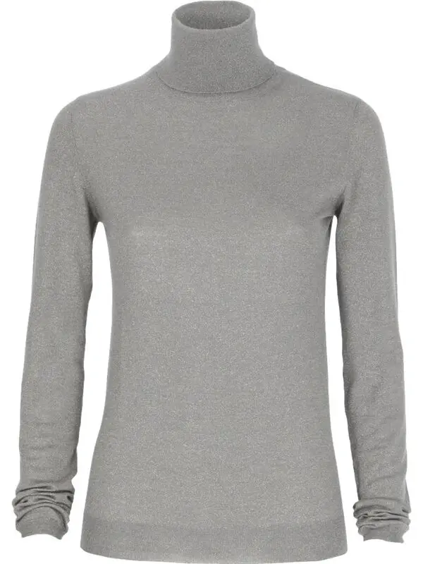 Brunello Cucinelli Gray Turtleneck Pullover - Grey